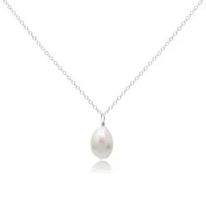 KIRI & BELLE Florence Baroque Pearl Pendant Sterling Necklace - Silver