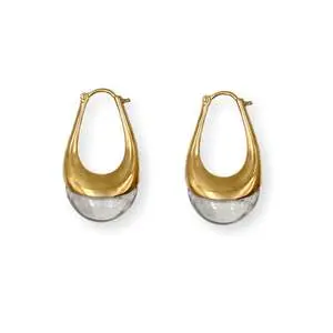 GEM ISLAND Neutrals / Crystal Earrings - Gold