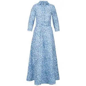 ANTRA DESIGNS Sea Breeze Linen Dress - Blue