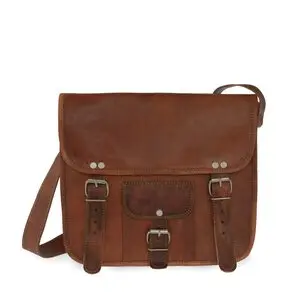 VIDA VIDA Vida Vintage Leather Day Satchel - Brown