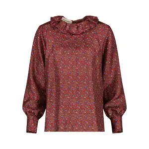 PALINGÉNÉSIE Car Silk Blouse - Red