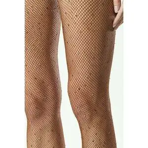 SONGS OF SIREN Crystals Fishnet Tights Astral Espresso - Brown