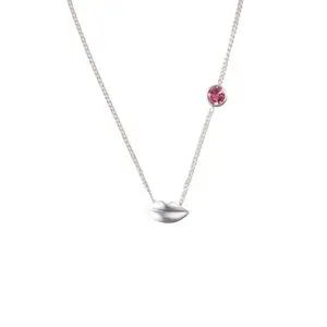INARI JEWELLERY Amour Necklace With Pink Tourmaline - Silver