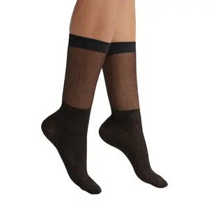 HIGH HEEL JUNGLE BY KATHRYN EISMAN Glitter Dance Socks - Black