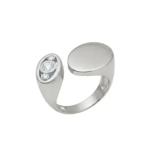 LINYA JEWELLERY Bombay Stone Ring - Silver