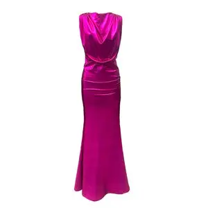 IMAATU Oshun Glam Metallic Shine Sculpting Maxi Dress - Pink