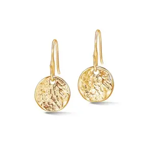 DOWER & HALL Large Disc Nomad Earrings In Vermeil - Gold