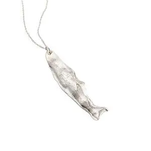 POSH TOTTY DESIGNS Fortune Fish Large Pendant Necklace - Silver