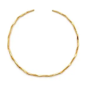 HYE JANE JEWELRY Cleo Hammered Choker Collar Necklace - Gold