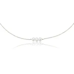 LILY & ROO Sterling Cluster Pearl Choker - Silver