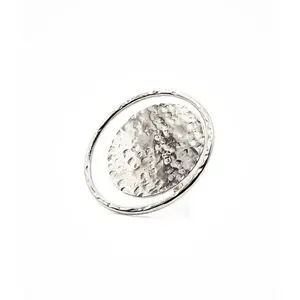 JAREDJAMIN Large Peacock Eye Ring - Silver