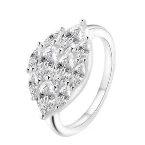 ONEWILDONE Feel Good Dome Marquise Statet Pinky Ring - Silver