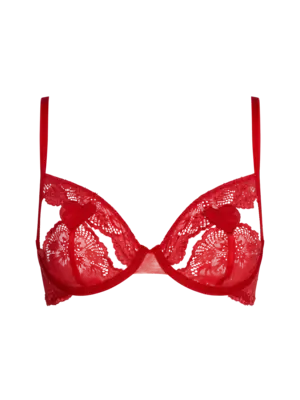 BONBON LINGERIE Griselda Ouvert Bra - Red