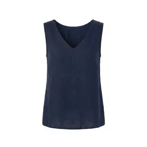 Adrift Clothing Ember Linen Cami In Navy - Blue