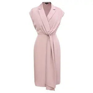 SMART AND JOY Asymmetrical Dress With Draped Panel - Pink