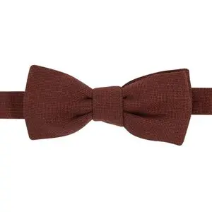 LE COLONEL Neutrals Moka Italian Wool Bow Tie - Brown