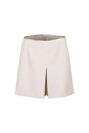 GINTA Neutrals / Skirt-effect Shorts - Grey