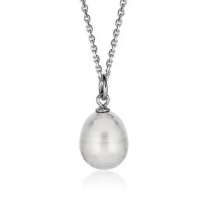 CARTOGRAPHY Silver / White White Pearl On Sterling Silver Chain - Silver/white