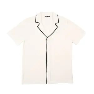 EIGHT X Essential Crochet Button Up Shirt - White