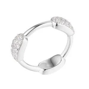 BERMUDA WATCH COMPANY Annie Apple Mila Sterling White Cz Ring - Silver