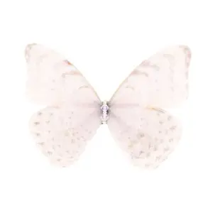 Oana Savu Silk Butterfly Hair Clip Barrette Accessory - White