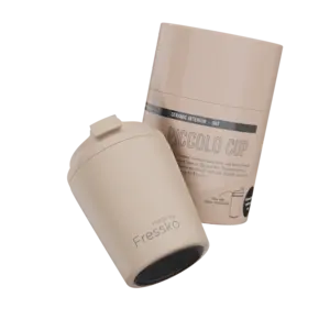 Fressko Neutrals Piccolo 4oz / 118ml Reusable Coffee Cup, Ceramic Oat - Brown