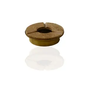 MARLETH Round Travertine & Brass Ashtray – Beige - Brown