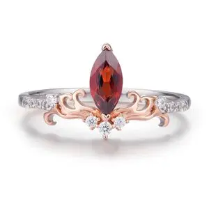 AZURA JEWELRY NEW YORK Ring Of Fire White Gold Vermeil - Silver