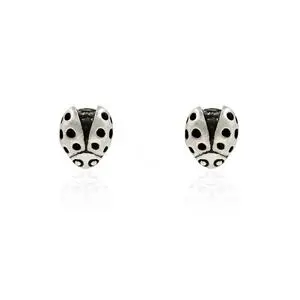 LEE RENEE Ladybird Earrings Wings Open - Silver