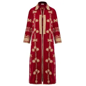 ANTRA DESIGNS Fuchsia Silk Velvet Coat - Pink