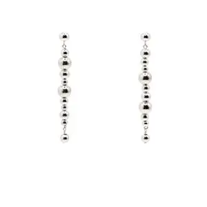 PAS DE MARQUE Sterling Beaded Earrings La Chenille - Silver