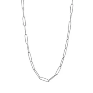 SPERO LONDON Large Rectangular Sterling Chain Necklace - Silver