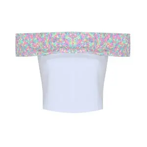 MADEBYZA Off The Shoulder Sequinned Top - Blue