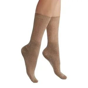 HIGH HEEL JUNGLE BY KATHRYN EISMAN Glitter Dance Socks Bronze - Brown