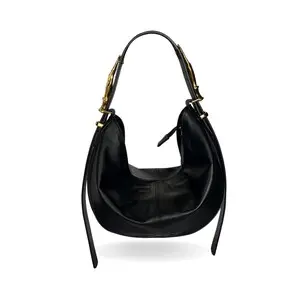 INDIGOLUSH Midi Hobo Gilded Lure Smooth - Black