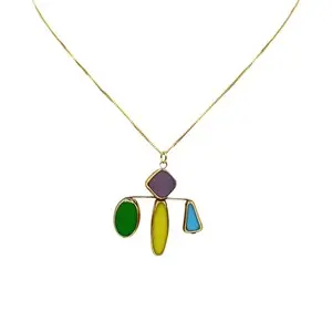 ARACHELI STUDIO The Form Necklace In Bright Opaque - Yellow