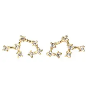 HARFI Sagittarius Star Sign Constellation Astrology Tiny Earrings - Gold