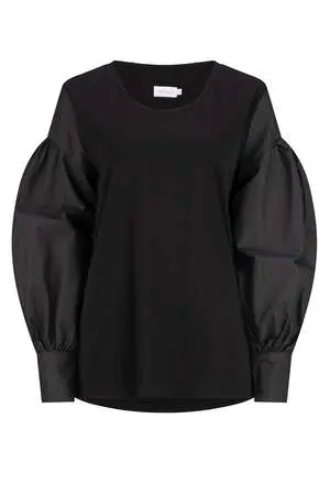 DREF Sherry Balloon Sleeve Top - Black