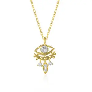 SPERO LONDON Eye Drop Necklace Sterling Silver - Gold