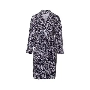 PRETTY YOU Bamboo Kimono In Luxe Leopard Print - Grey