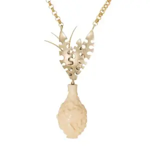 CASTLECLIFF Neutrals / Vase Pendant In Cream - Gold