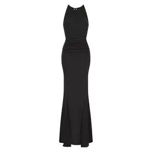 CELESTINE & MAE Plume Maxi Dress In Navsoul - Black