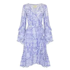 SOPHIA ALEXIA Lilac Pebbles Mini Riviera Wrap Dress - Purple