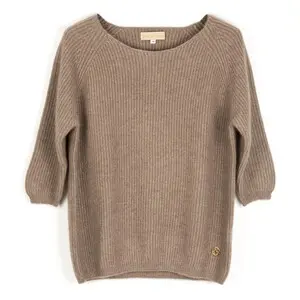BEL CASHMERE Lucie Cashmere Sweater In Organic - Brown