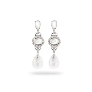 STEPHANIE BROWNE AUSTRALIA Art Deco Earrings - Silver
