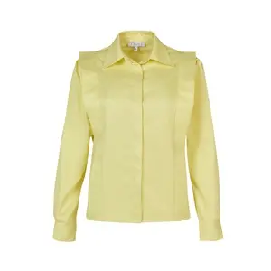 MAAN ISTANBUL Shirt With Hidden Buttoned Flywheel Detail Winds Of Winter - Yellow