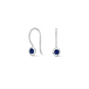DOWER & HALL Blue Sapphire Twinkle Drop Earrings In Sterling - Silver