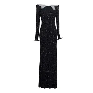 LAURA DAILI Black / Grey Moonlight Sculpture Gown Dress - Black/grey