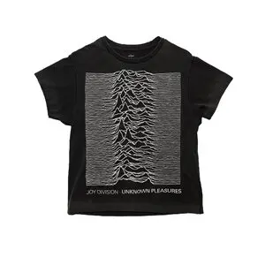 OTHER UK Joy Division Unknown Pleasures Vintage Band T-shirt Worn - Black