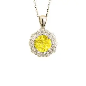 JUVETTI  Floret Necklace Set - White/yellow